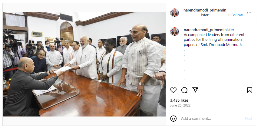 Fact check: Was President Murmu with PM Modi while he was filing his ...