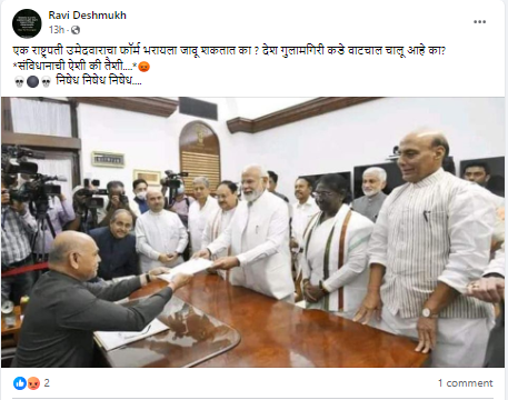 Fact check: Was President Murmu with PM Modi while he was filing his ...